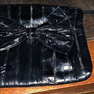 Lee Sands | Bags | Lee Sands Black Genuine Eel Skin Purse | Poshmark
